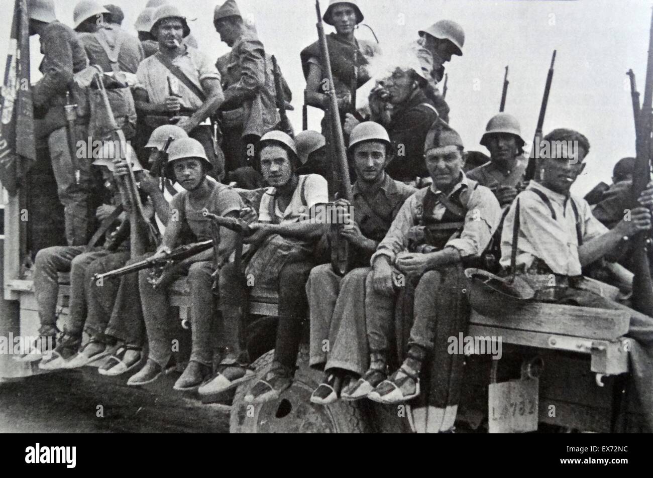 Republican; militia; battle; Spain, Spanish Civil War Stock Photo - Alamy