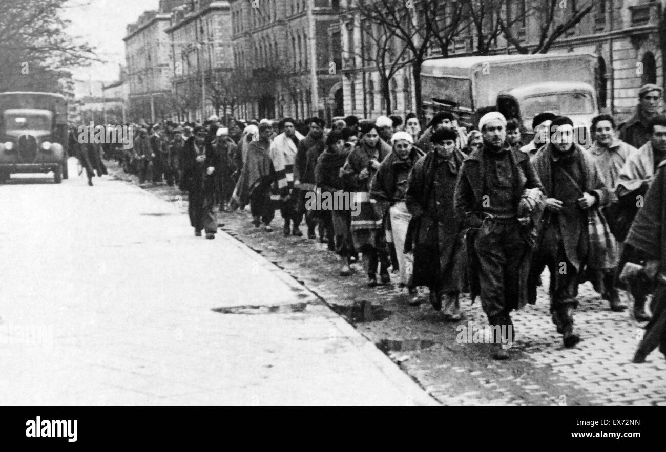 Republican; prisoners of war; marched; Madrid; Street; Spanish Civil ...