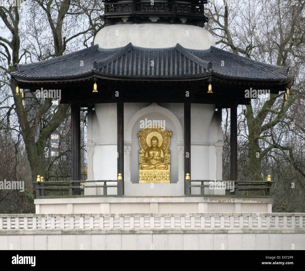 The London Peace Pagoda completed in 1985, on the south side of the ...
