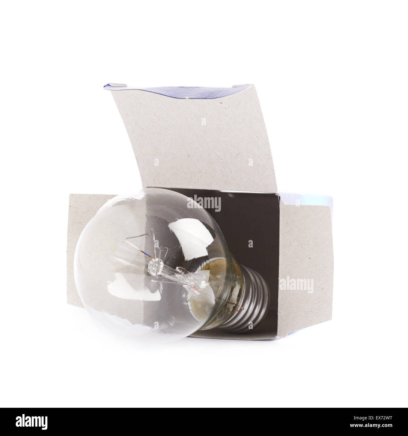 Electric bulb in a cardboard box Stock Photo - Alamy