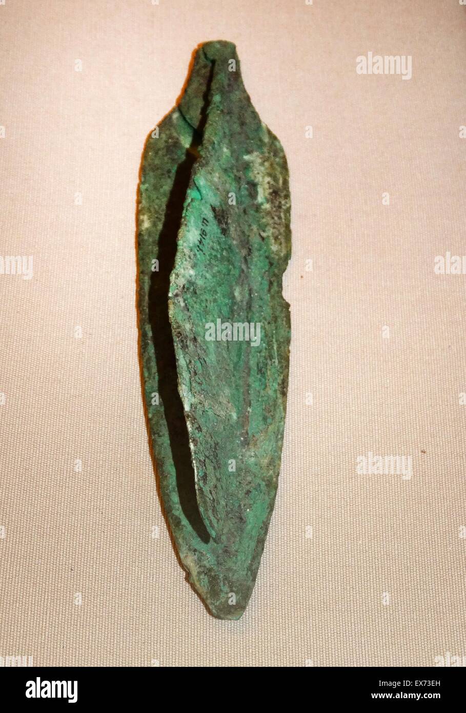 Two copper alloy spear heads corroded together. Found at Ur probably ...