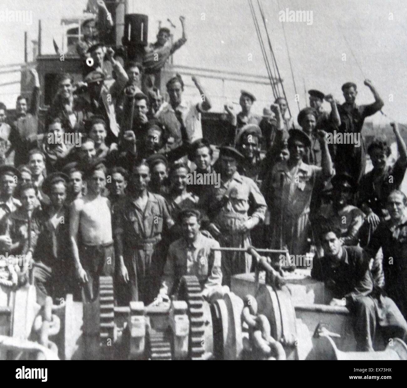 Popular Front Republican sailors during the Spanish Civil War Stock ...