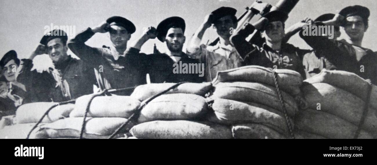 Popular Front Republican sailors during the Spanish Civil War Stock ...
