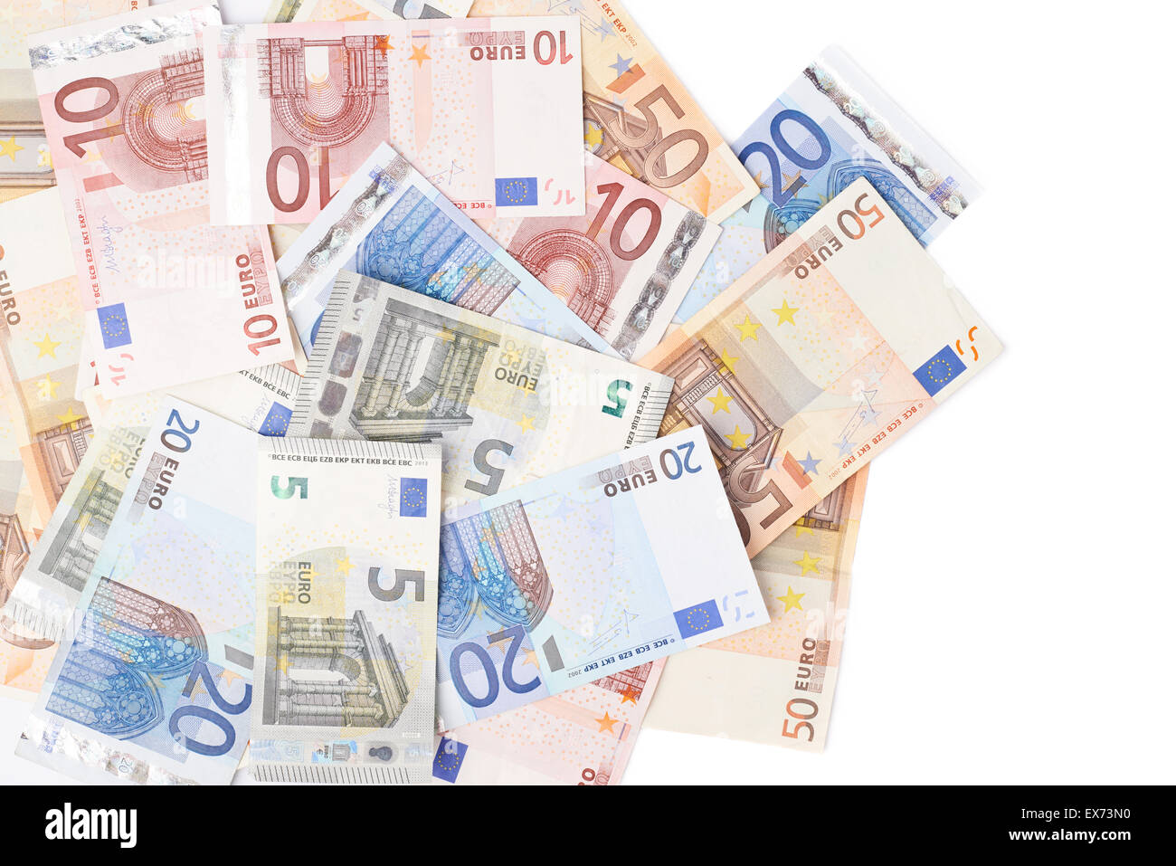 Multiple bank note euro bills Stock Photo - Alamy