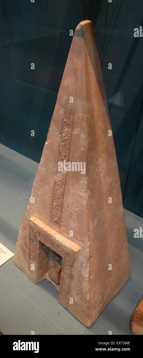 Small limestone pyramid of Buqentef. 19th Dynasty, about 1295-1186 BC ...