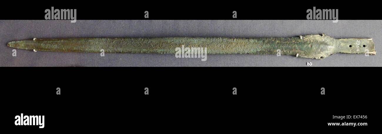 Bronze sword, Mycenaean, 1300-1100 BC Found in Albania Stock Photo - Alamy