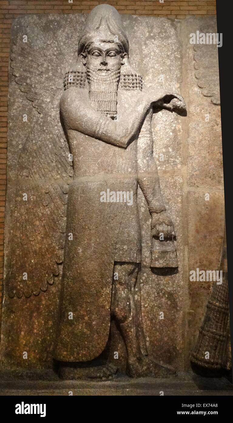 Blessing figure (Genii) Neo-Assyrian period, circa 721-705 BC (reign of ...