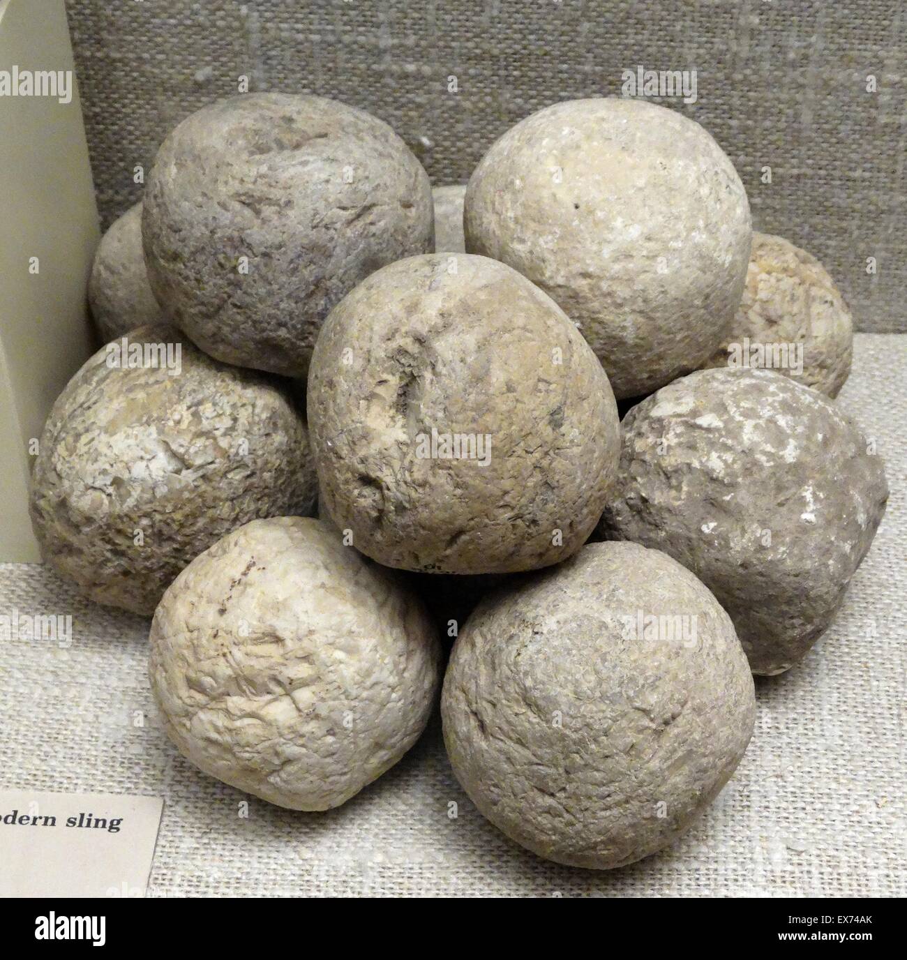 Sling stones, from the main gate, Assyrian, about 700-692 BC From ...