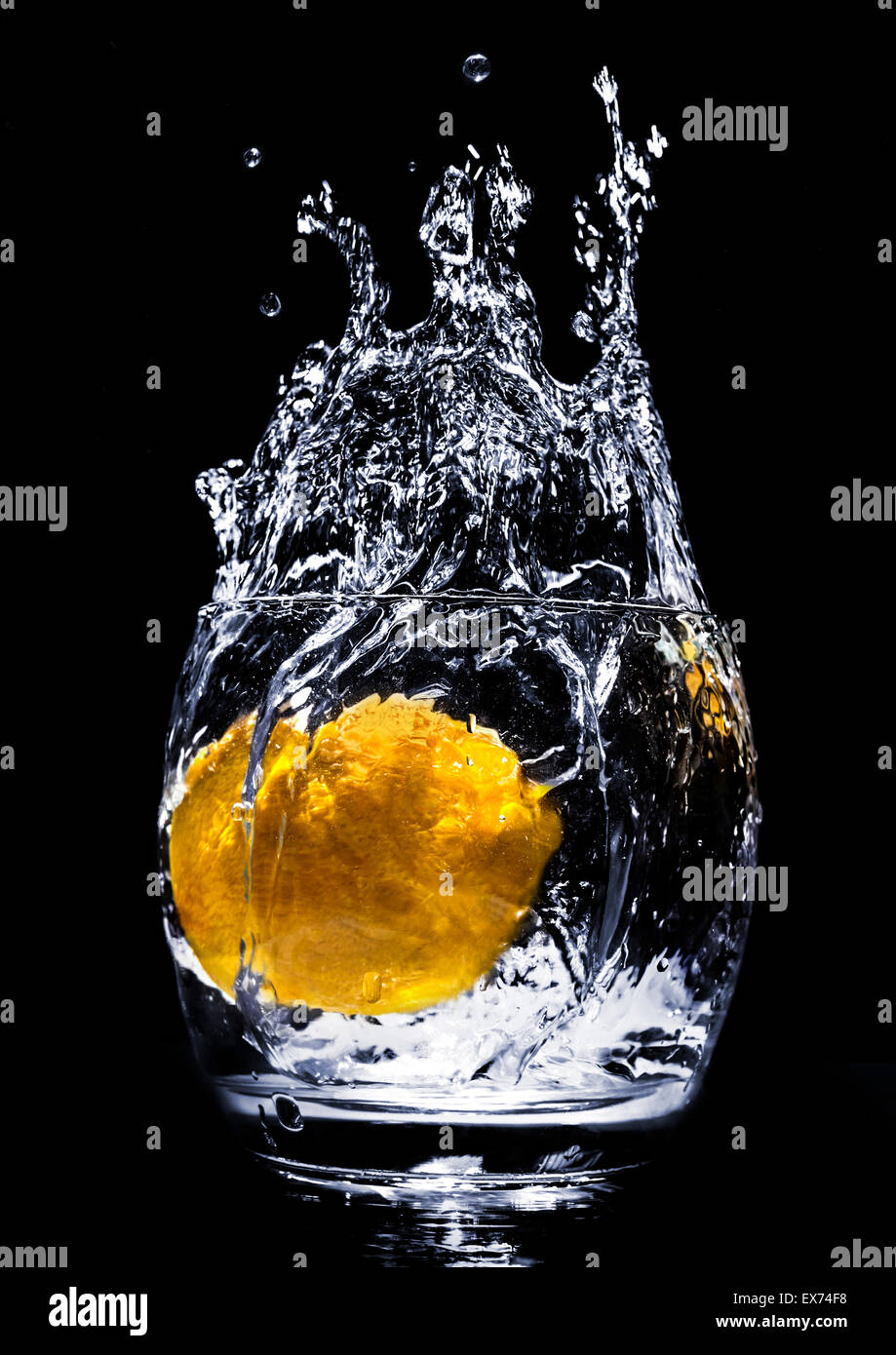 water splash in glass Stock Photo - Alamy