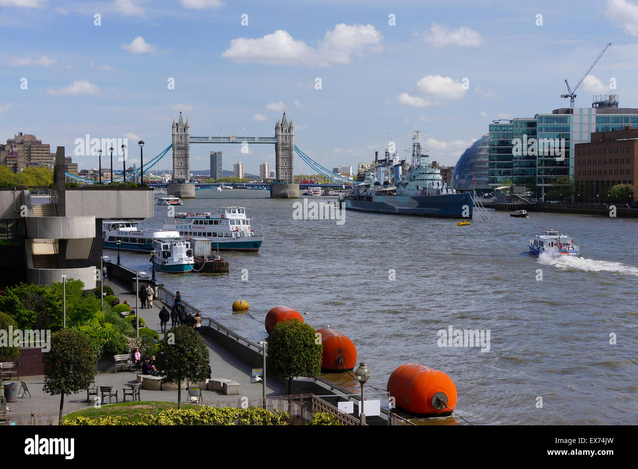 A view across the River Thames with Tower Bridge, Thames Leisure and ...