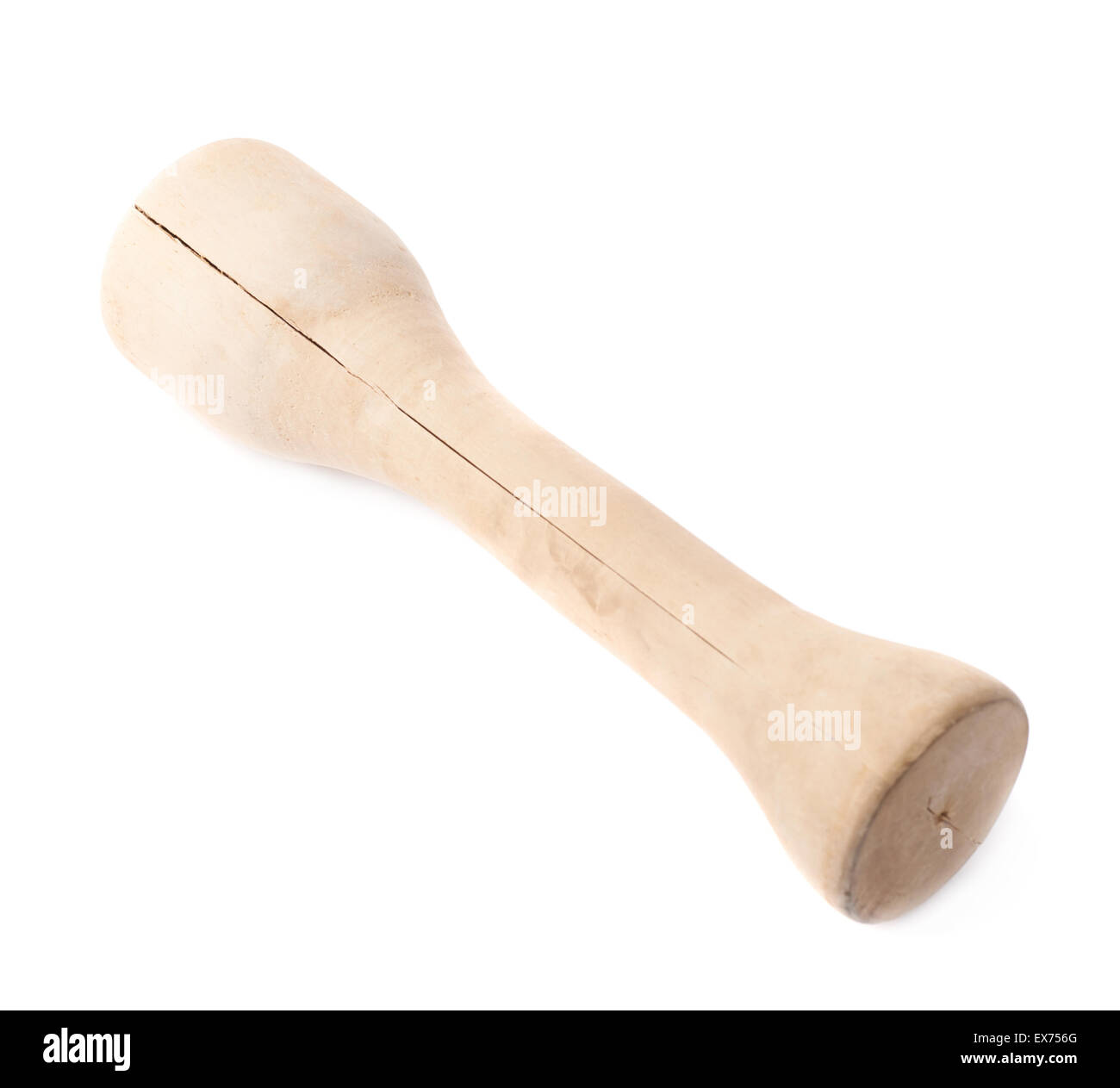 Kitchen wooden meat tenderizer isolated Stock Photo - Alamy