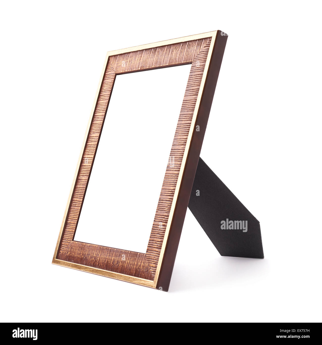 Photo frame white background gold wooden empty photoframe Cut Out Stock ...