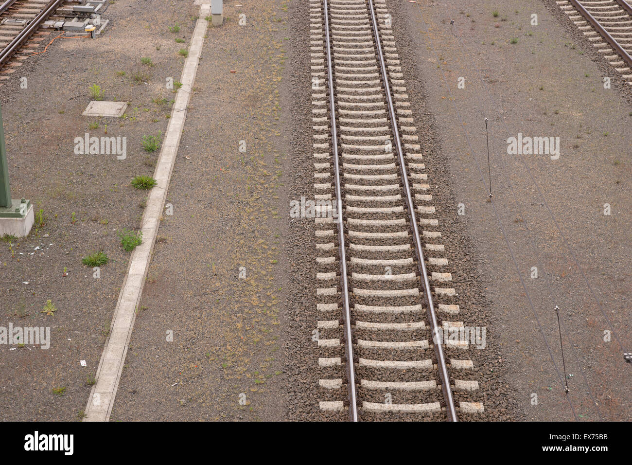 Railway tracks view from above Stock Photo - Alamy