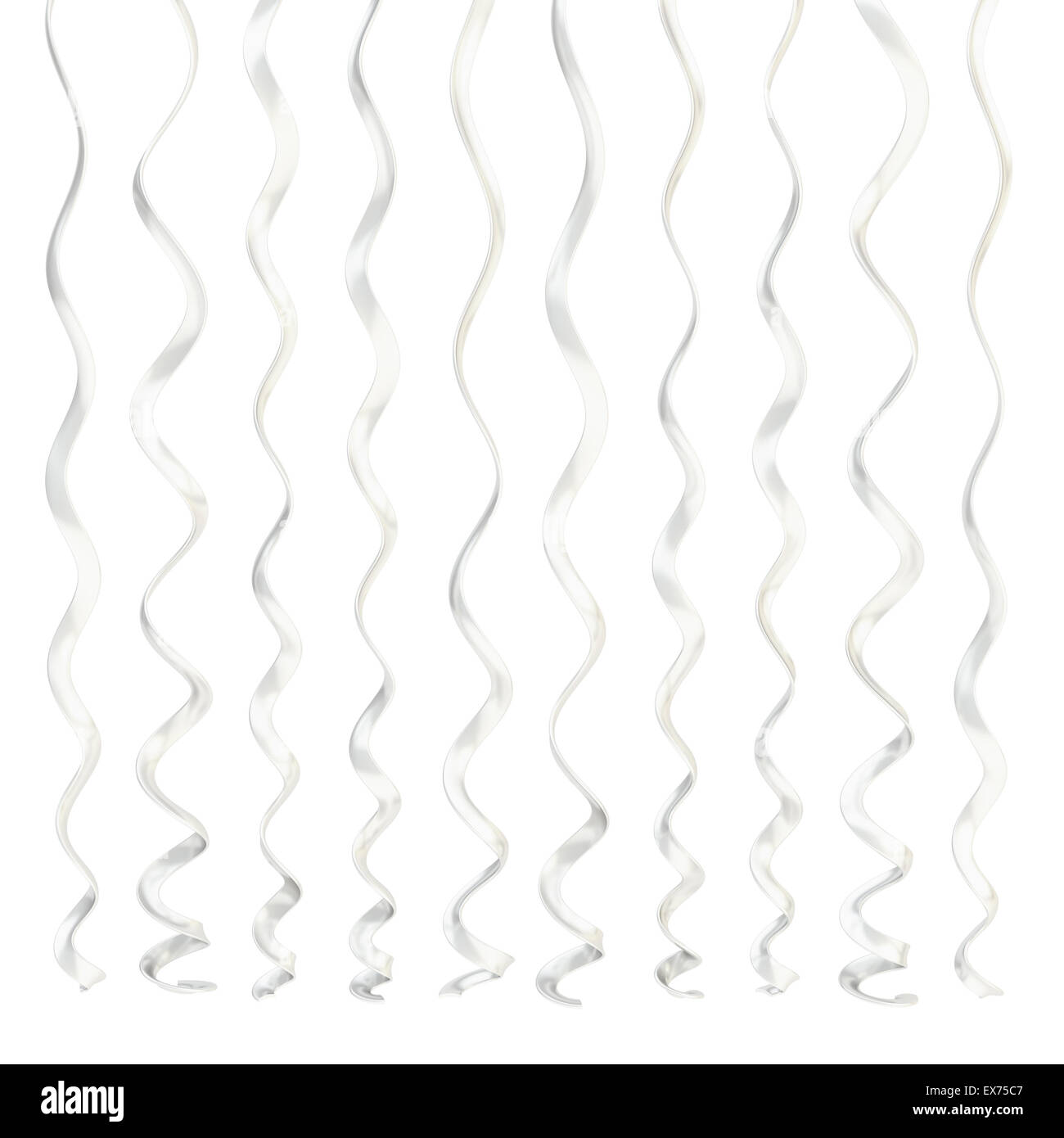 Serpentine ribbons isolated Stock Photo - Alamy