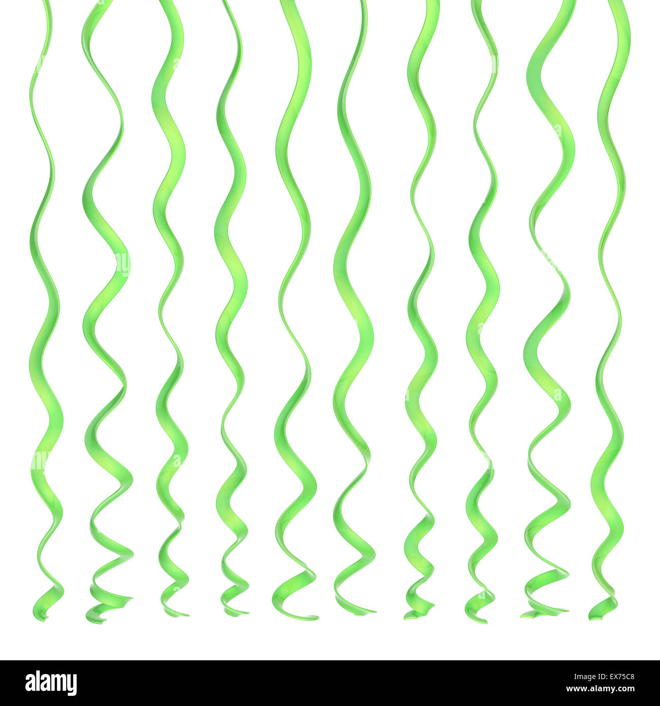 Serpentine ribbons isolated Stock Photo - Alamy