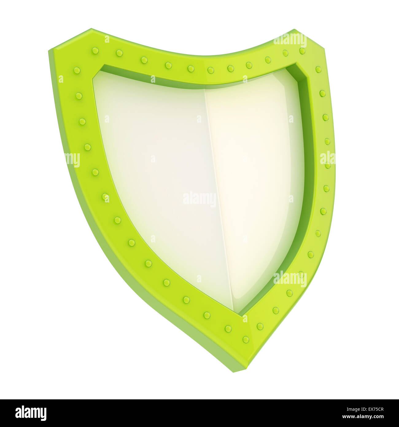 Three-dimensional shield symbol isolated Stock Photo - Alamy