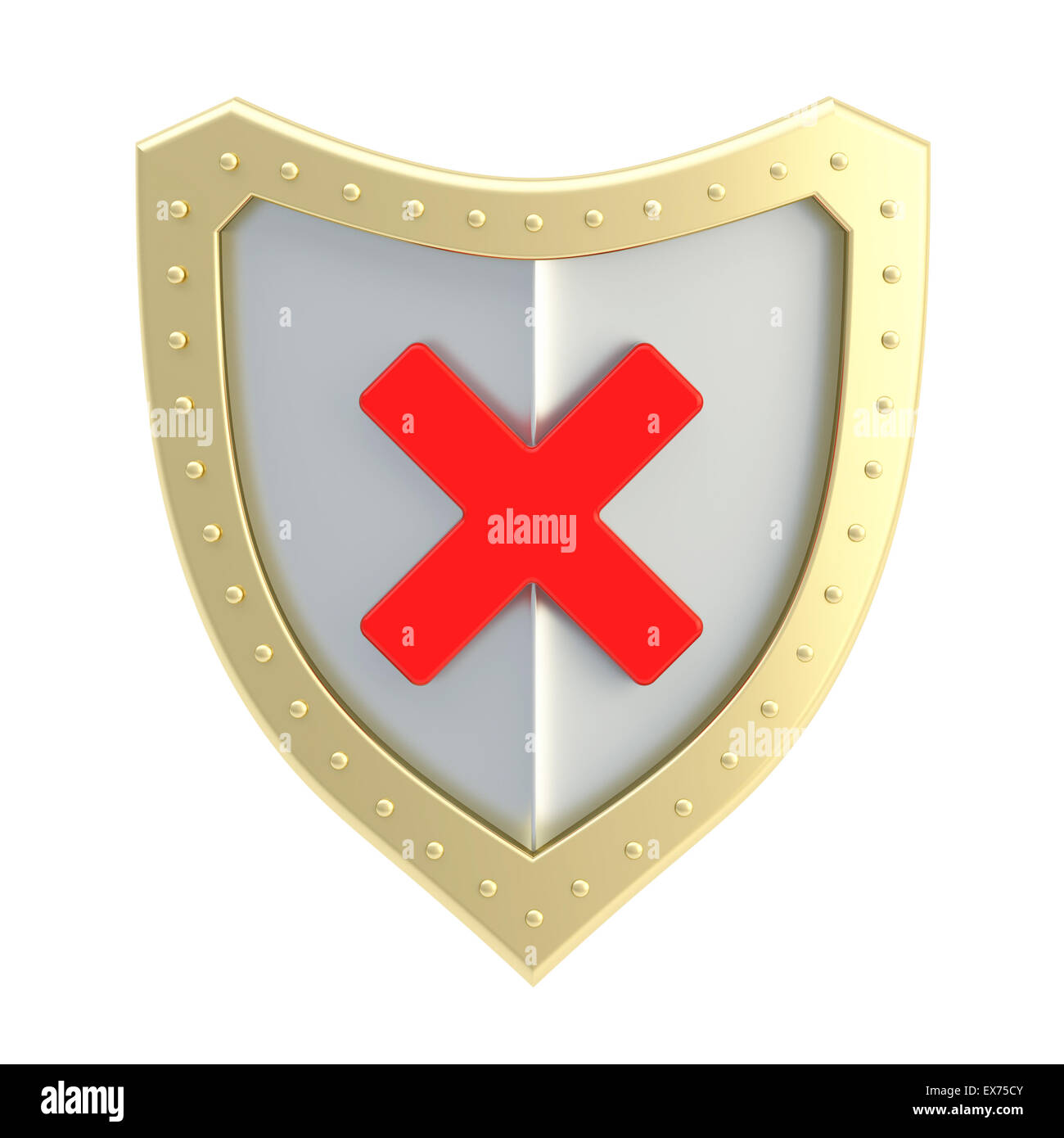 Red cross check mark icon hi-res stock photography and images - Alamy