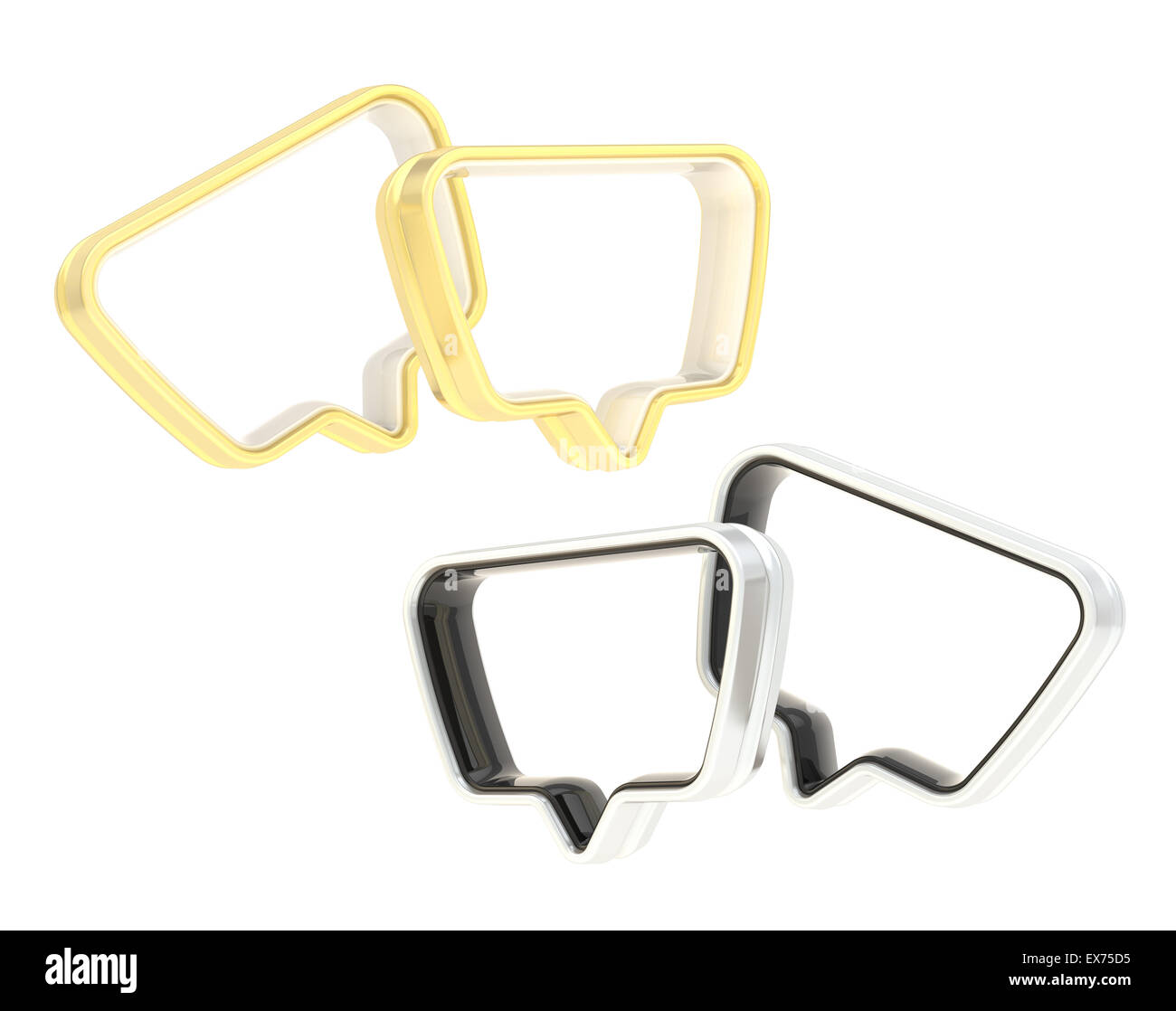 Golden speech bubbles hi-res stock photography and images - Alamy