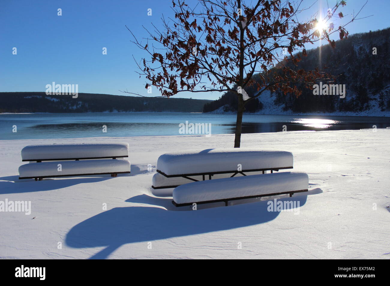 Winter at Devil's Lake State Park Stock Photo - Alamy