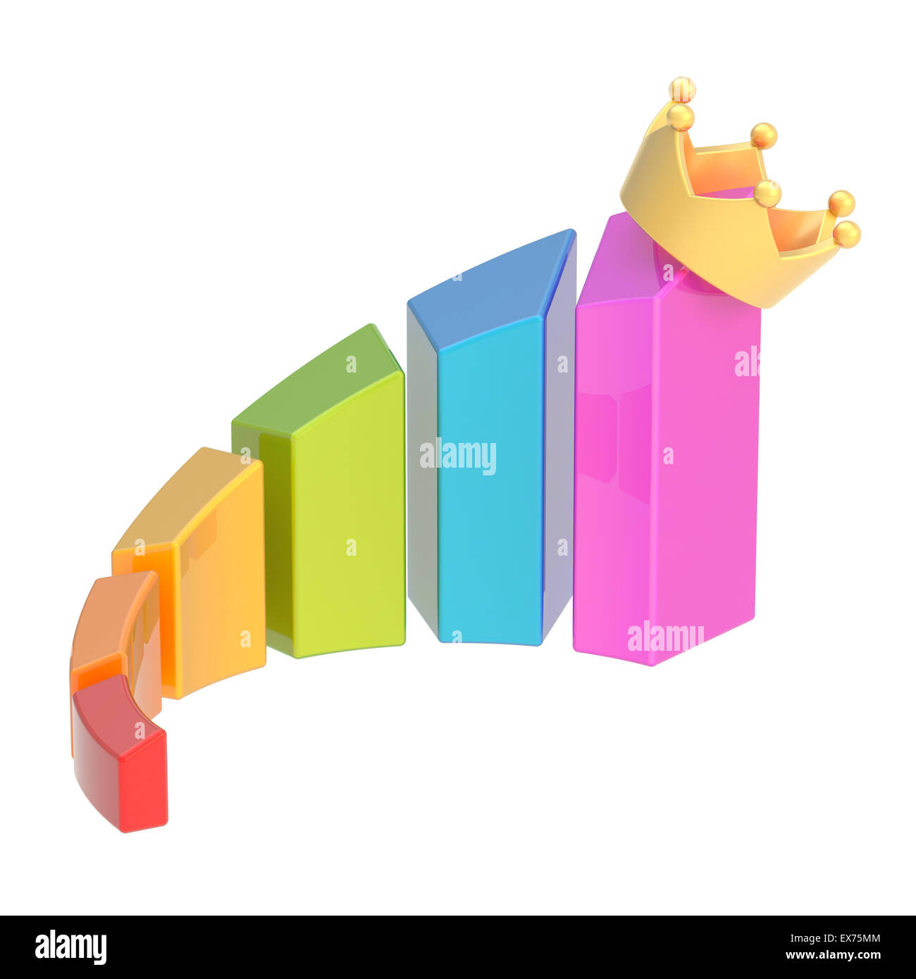 Blue bar chart icon Cut Out Stock Images & Pictures - Alamy