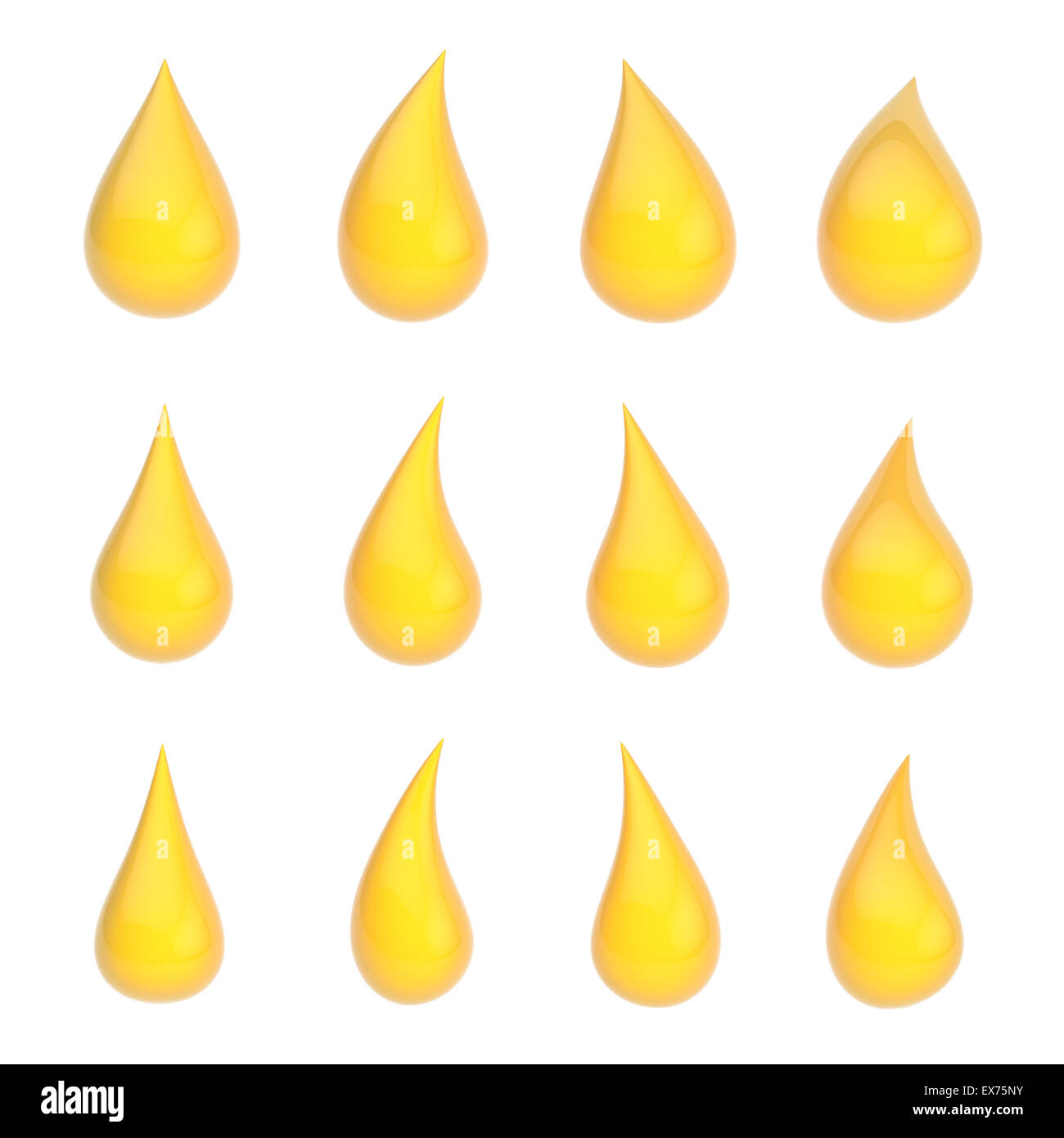 Set of twelve liquid drops isolated Stock Photo - Alamy
