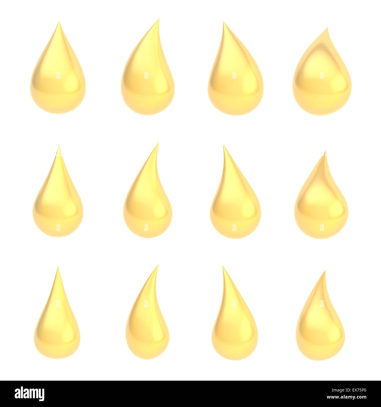 Set of twelve liquid drops isolated Stock Photo - Alamy