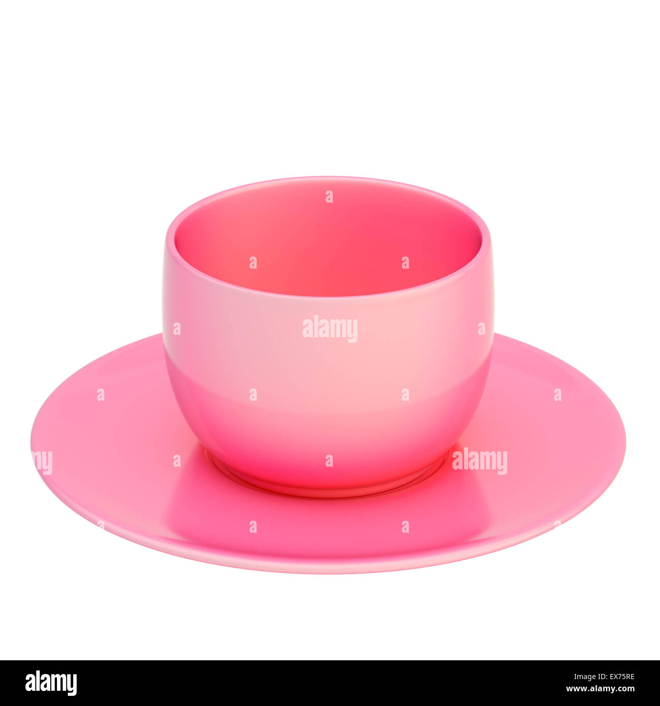 Ceramic cup and plate set isolated Stock Photo - Alamy