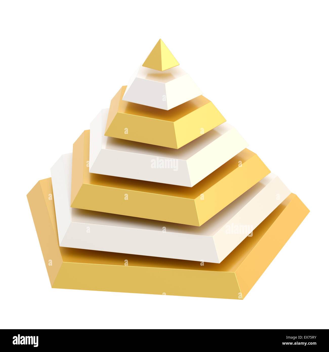 Divided into segments pyramid Stock Photo - Alamy