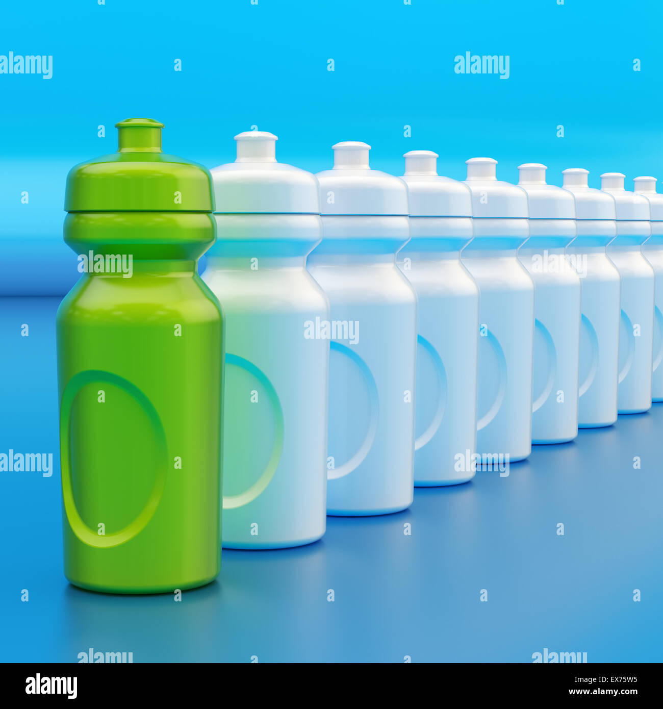 Line of plastic drinking bottles Stock Photo - Alamy