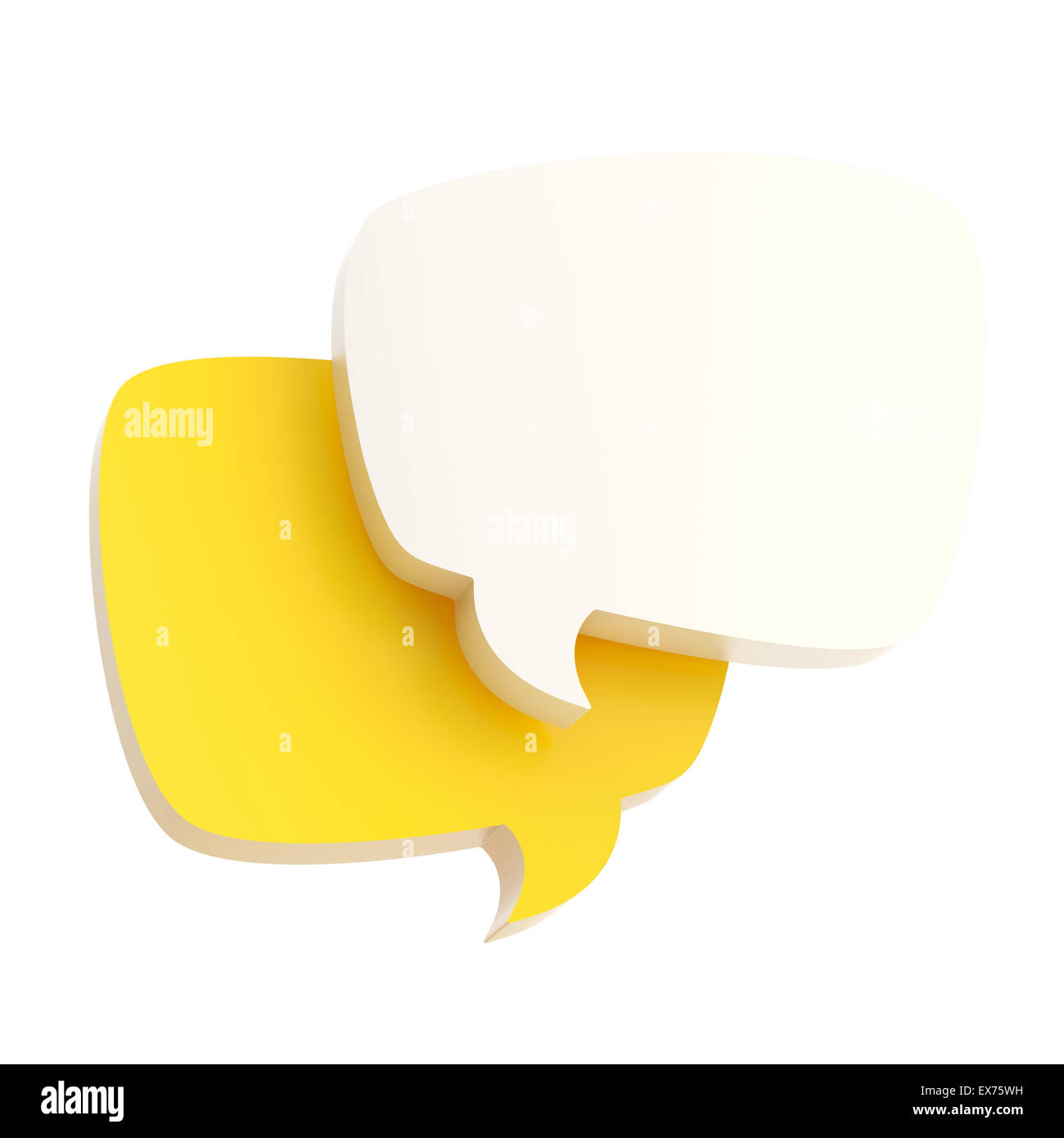 Composition of two text bubbles isolated Stock Photo - Alamy