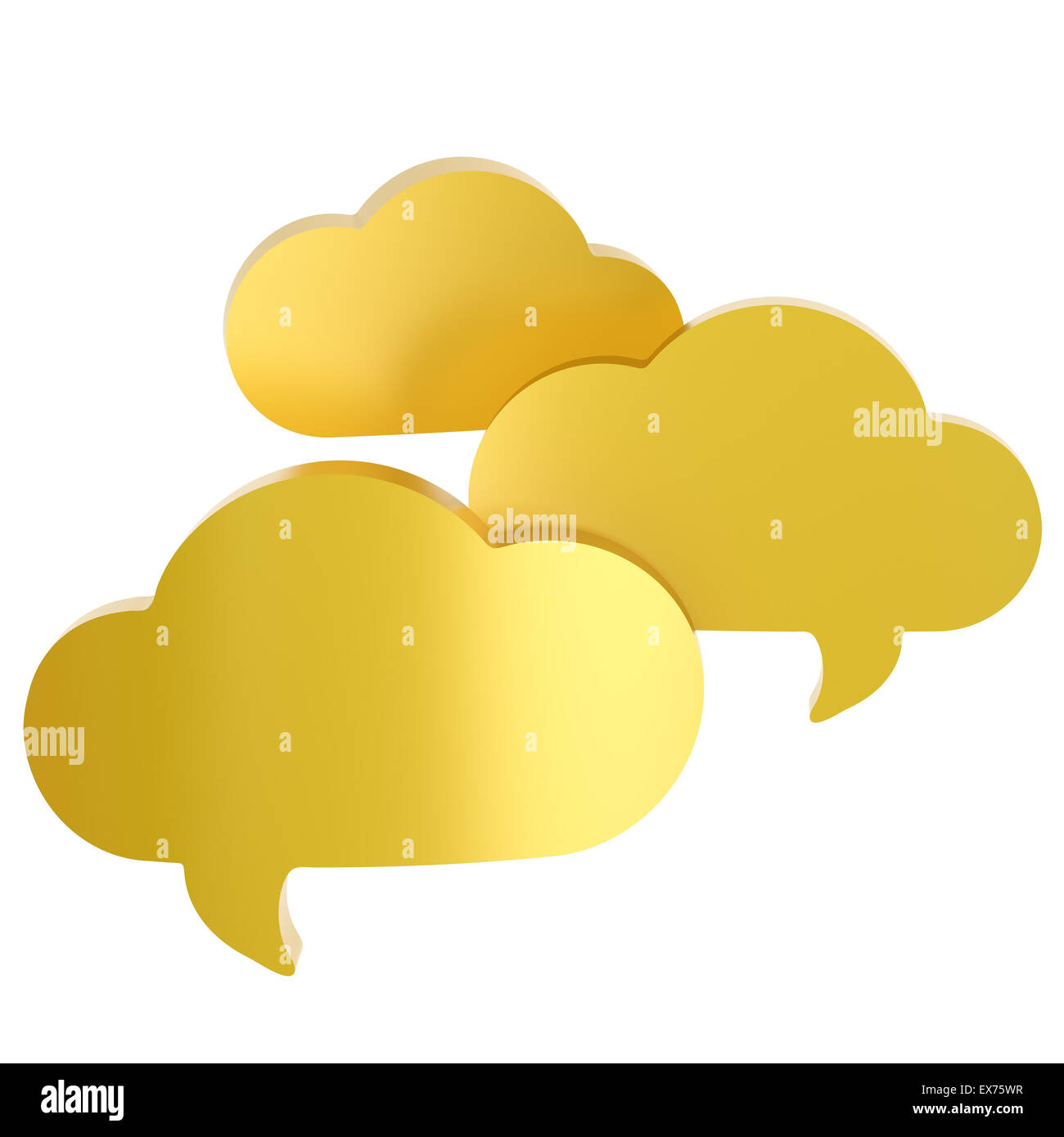 Golden speech bubbles hi-res stock photography and images - Alamy