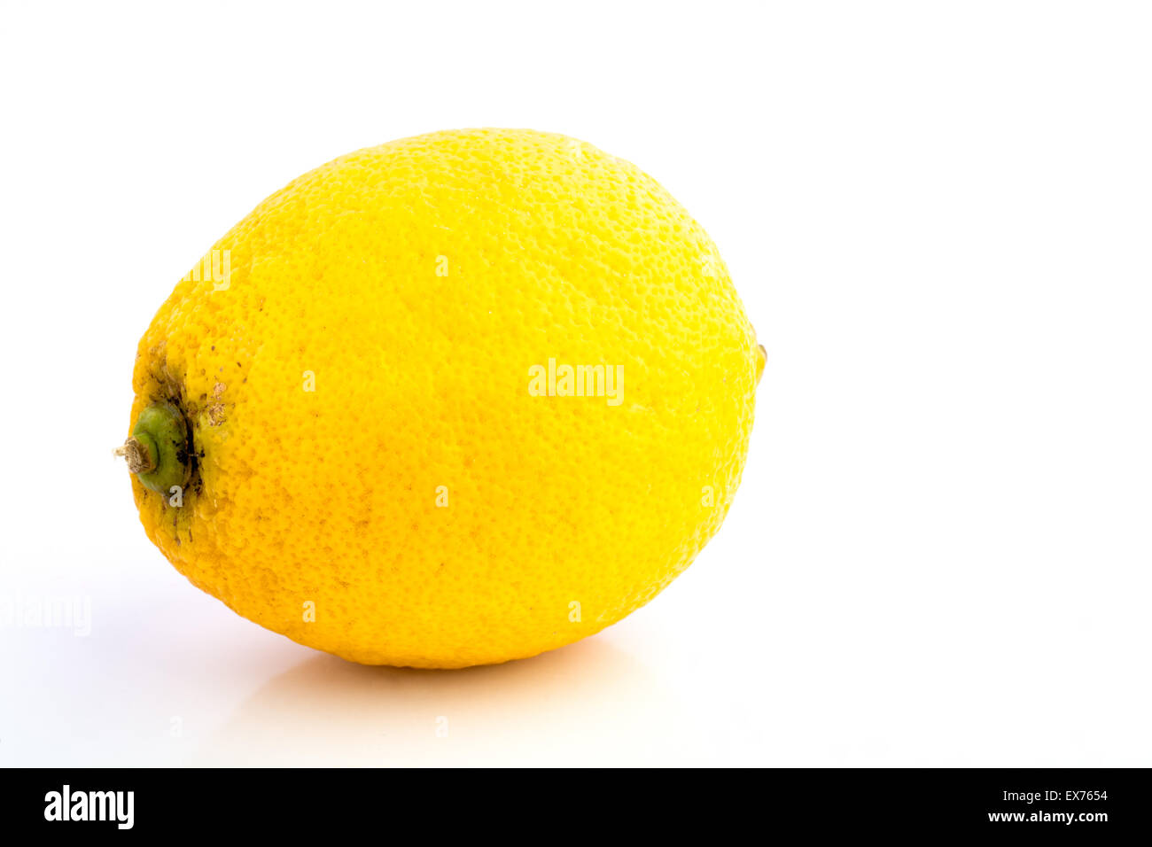 Lemon on white background Stock Photo - Alamy