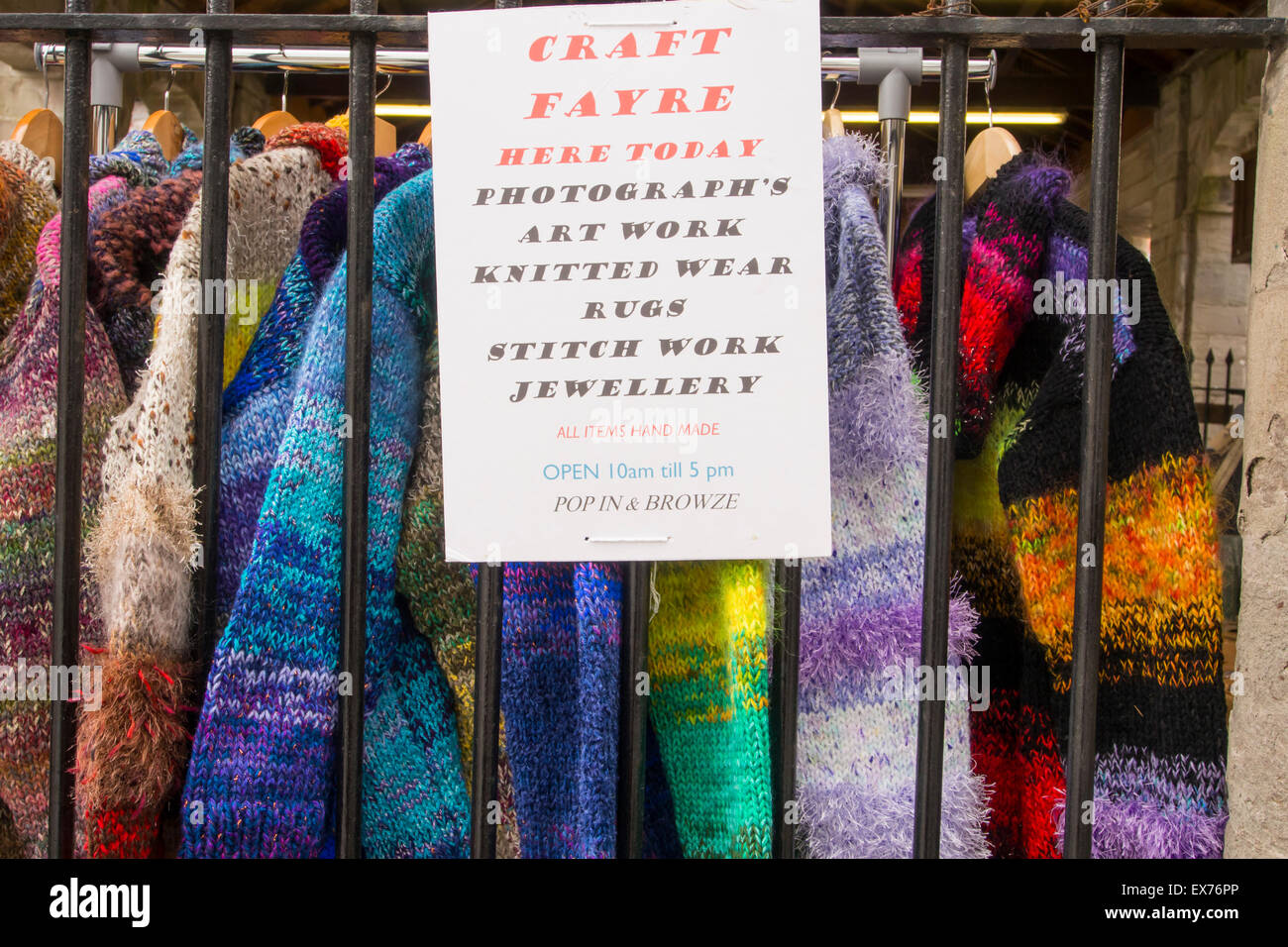 A craft fair in Hay on Wye, Powys, Wales Stock Photo - Alamy