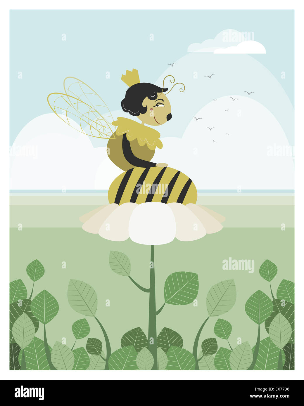 Cartoon honey bee hi-res stock photography and images - Alamy