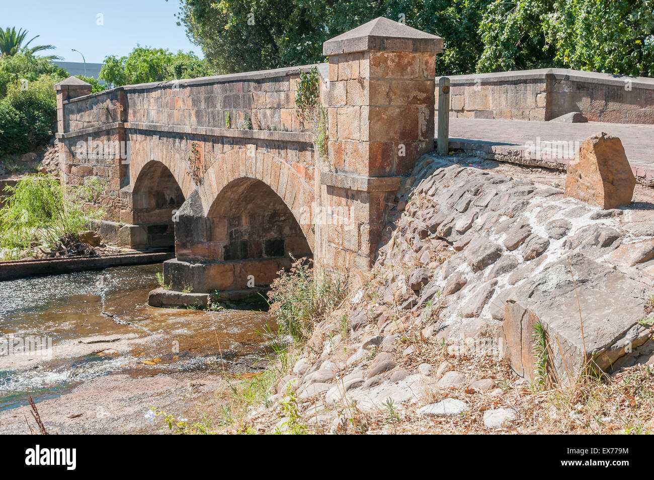 Historic old bridge over the Lourens River built in 1845 Stock Photo ...