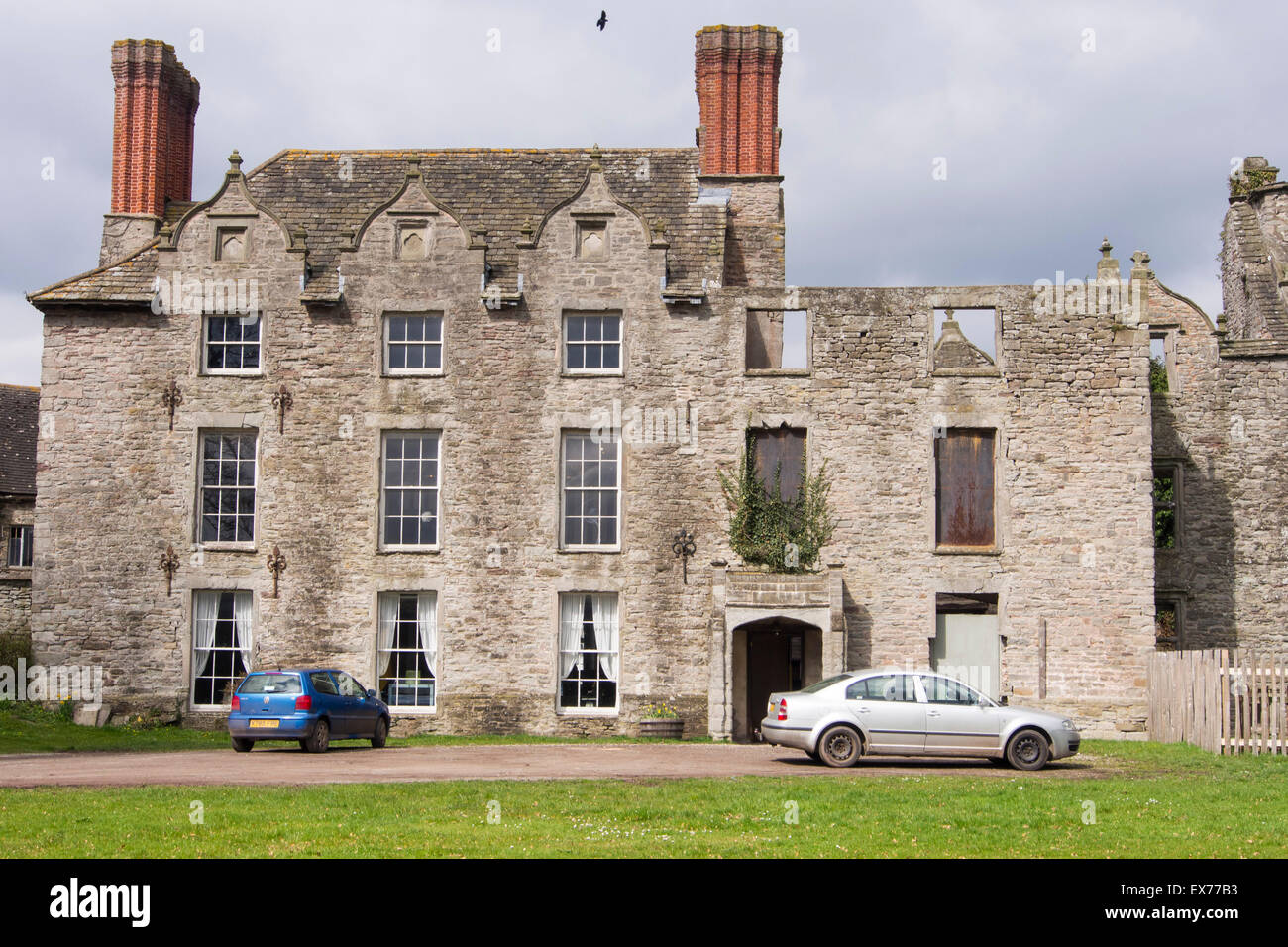 Hay castle in Hay on Wye, Powys, Wales Stock Photo - Alamy