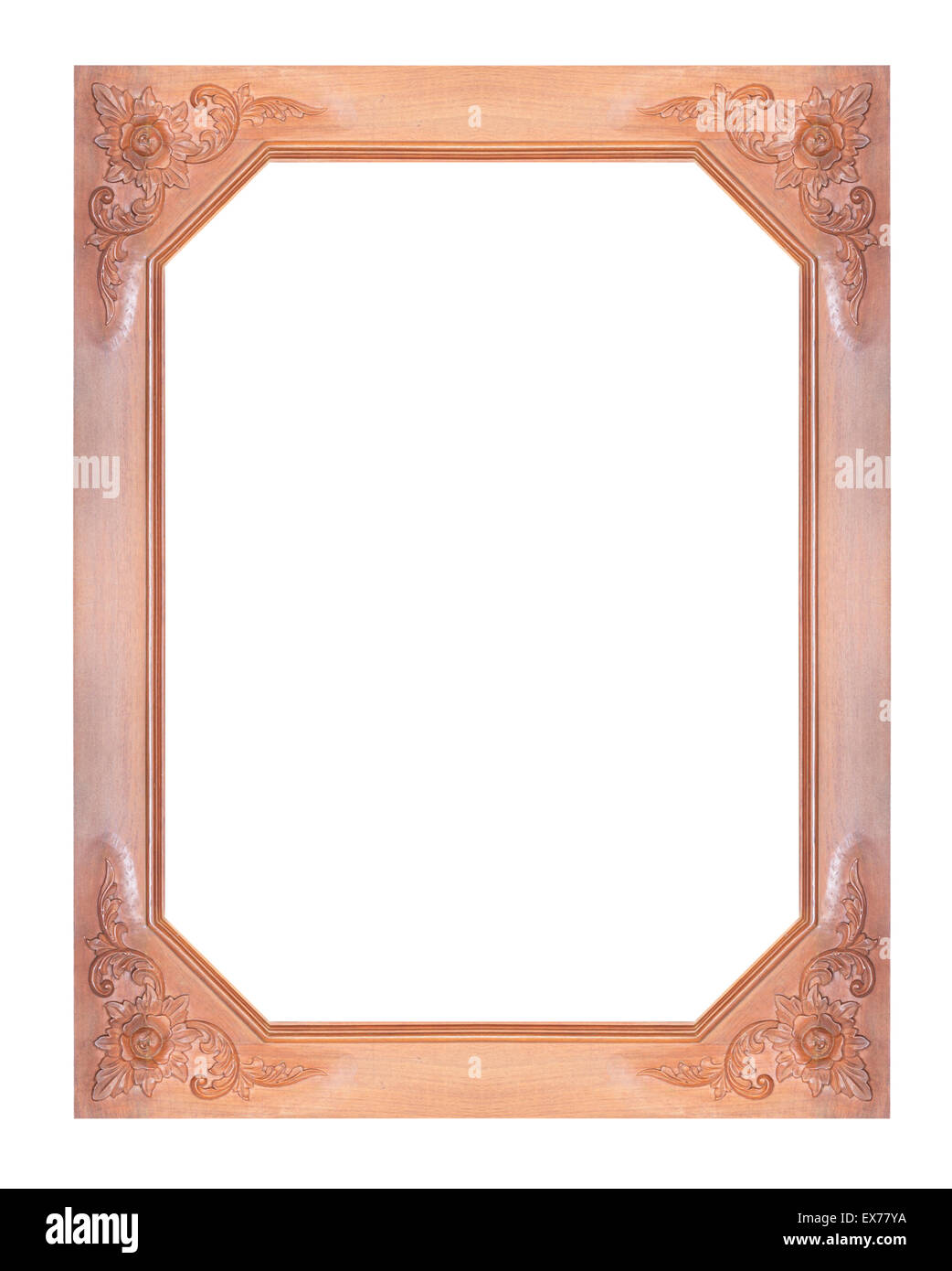 Old Wood frame isolated on white background Stock Photo - Alamy