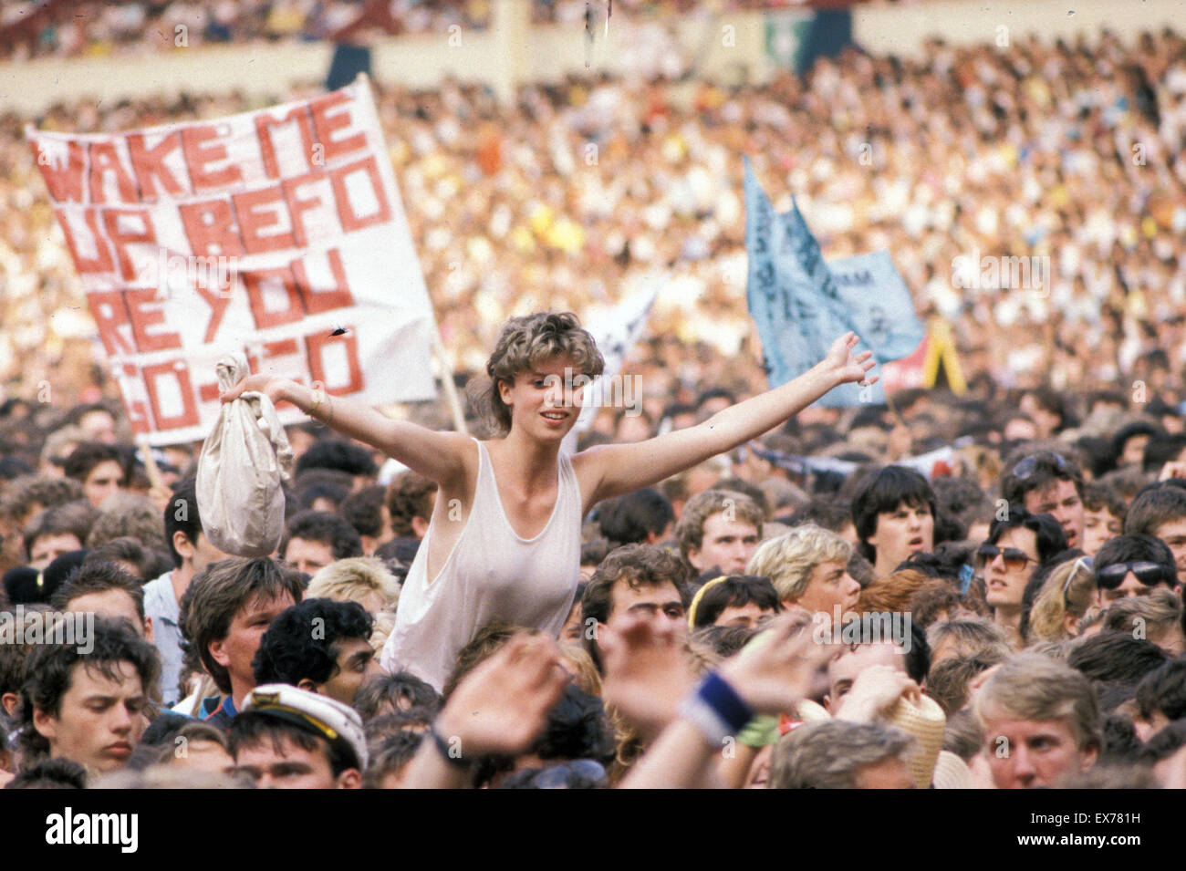 WHAM ! THE FINAL CONCERT at Wembley Stadium 28 June 1986 Stock Photo ...
