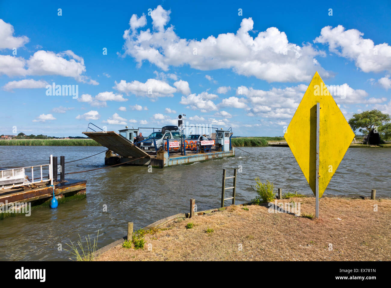 Reedham chain Ferry Stock Photo - Alamy