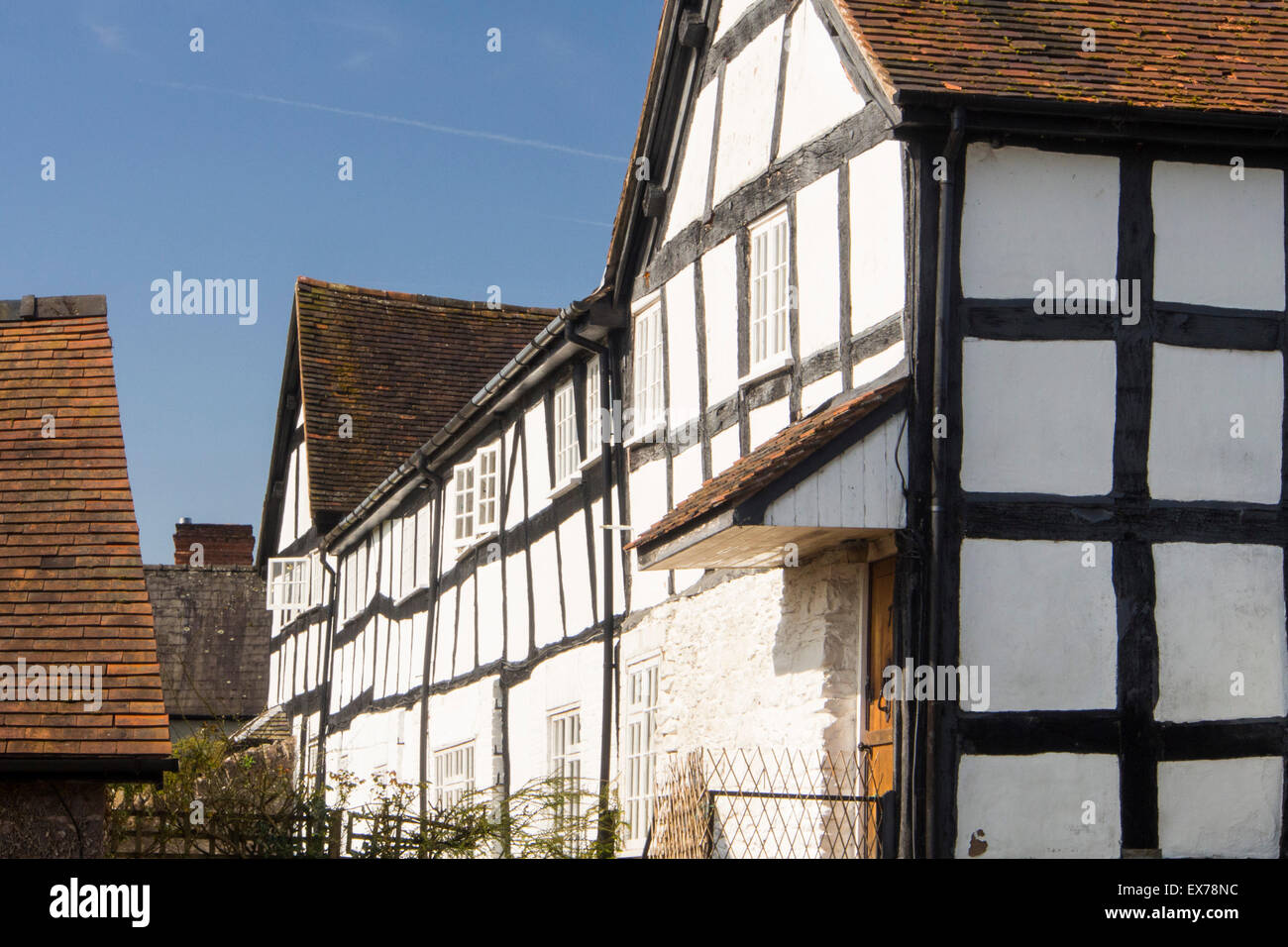 An ancient medieval Tudor timber framed house in Dilwyn, Herefordshire ...