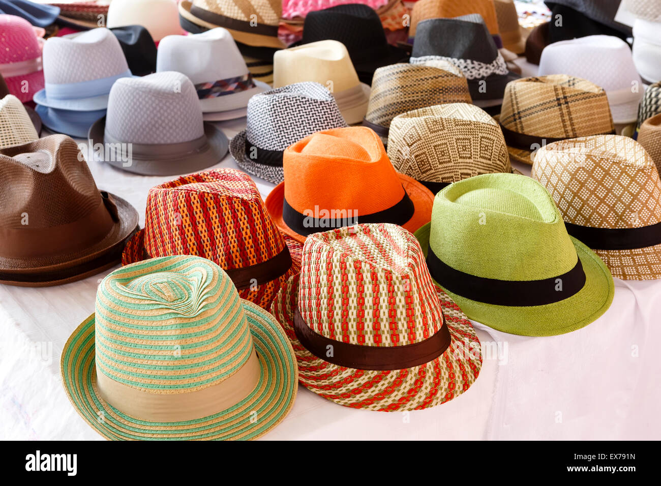 Variety of fedora hats Stock Photo - Alamy