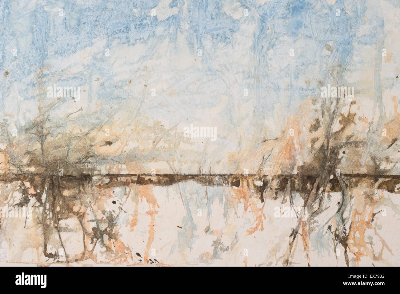 Watercolour landscape hi-res stock photography and images - Alamy