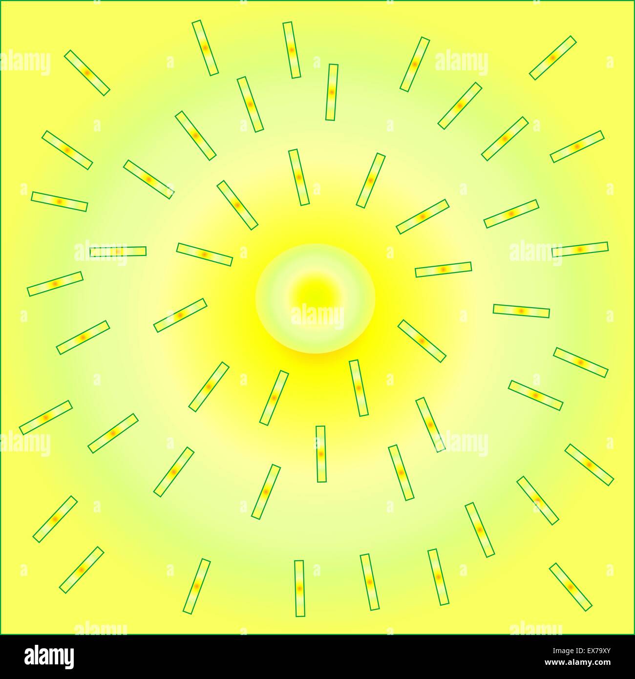 Solar abstract background green lines on yellow Stock Vector Image ...