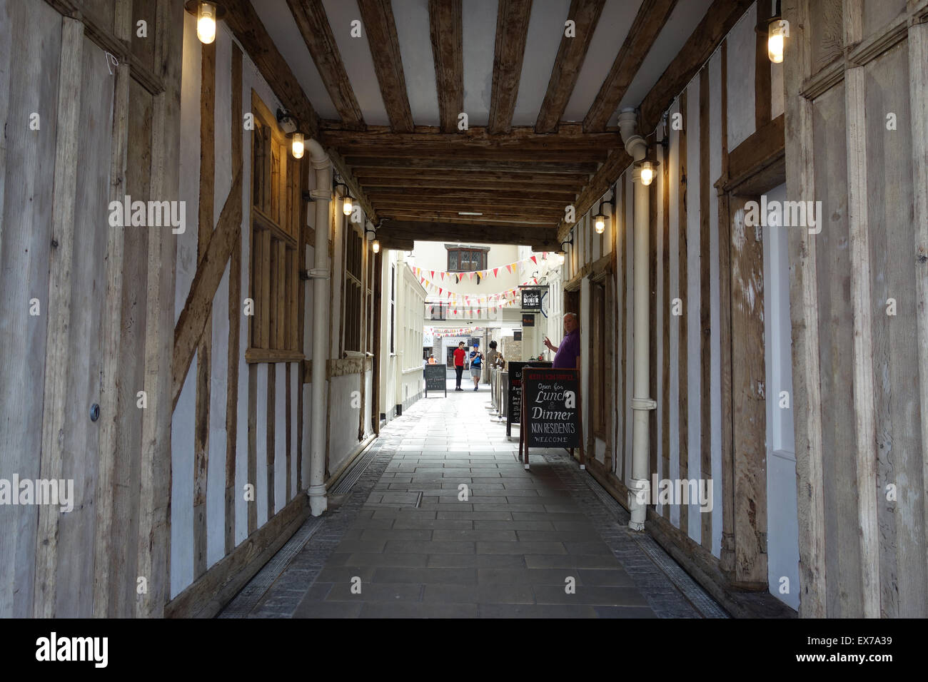 Old passage in Colchester, Essex Stock Photo - Alamy
