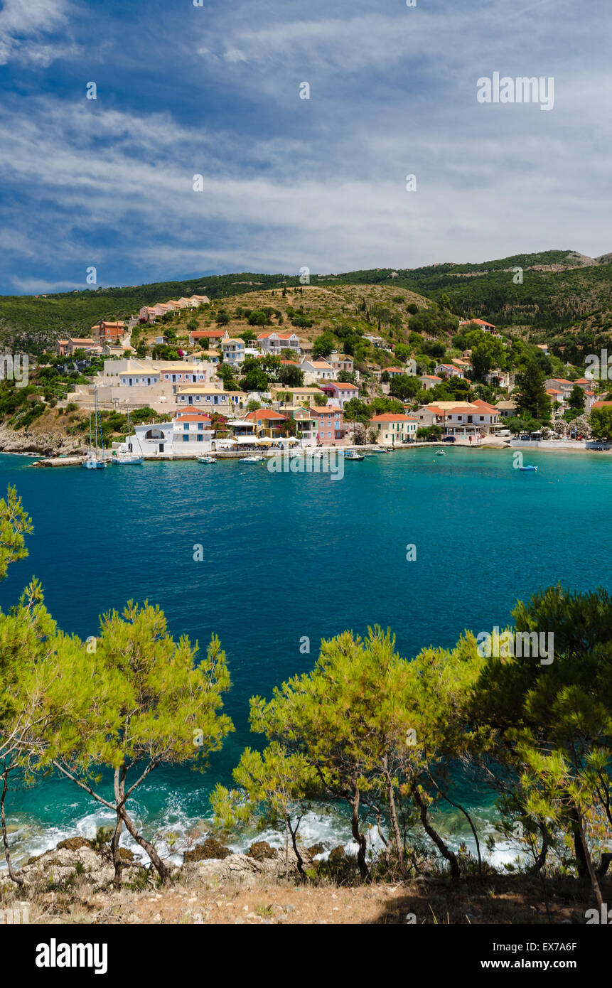 assos village as seen from the path to the old fortress Stock Photo - Alamy