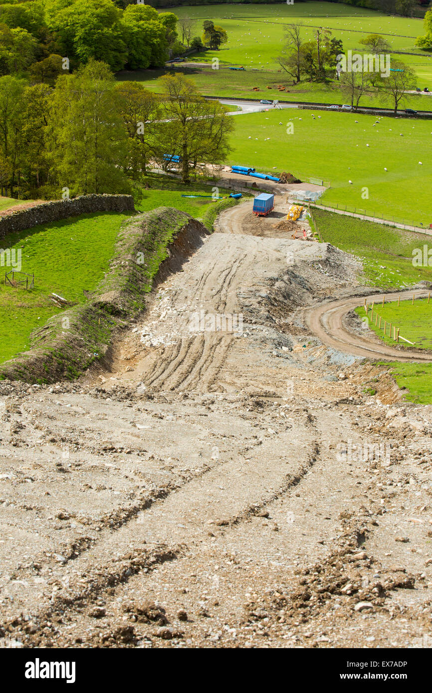 Construction work on the Scandale Beck hydro scheme above, Ambleside in ...