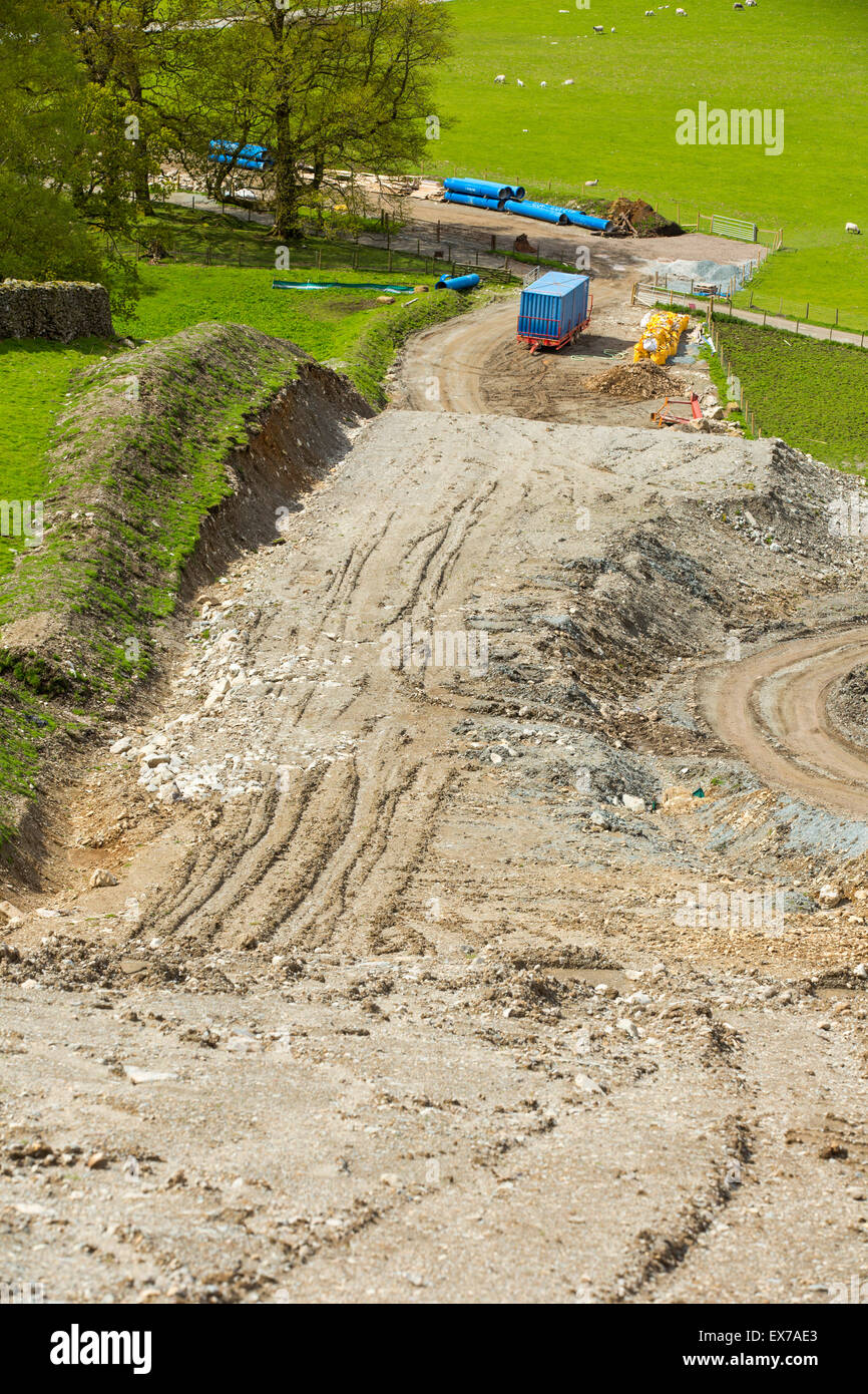 Construction work on the Scandale Beck hydro scheme above, Ambleside in ...