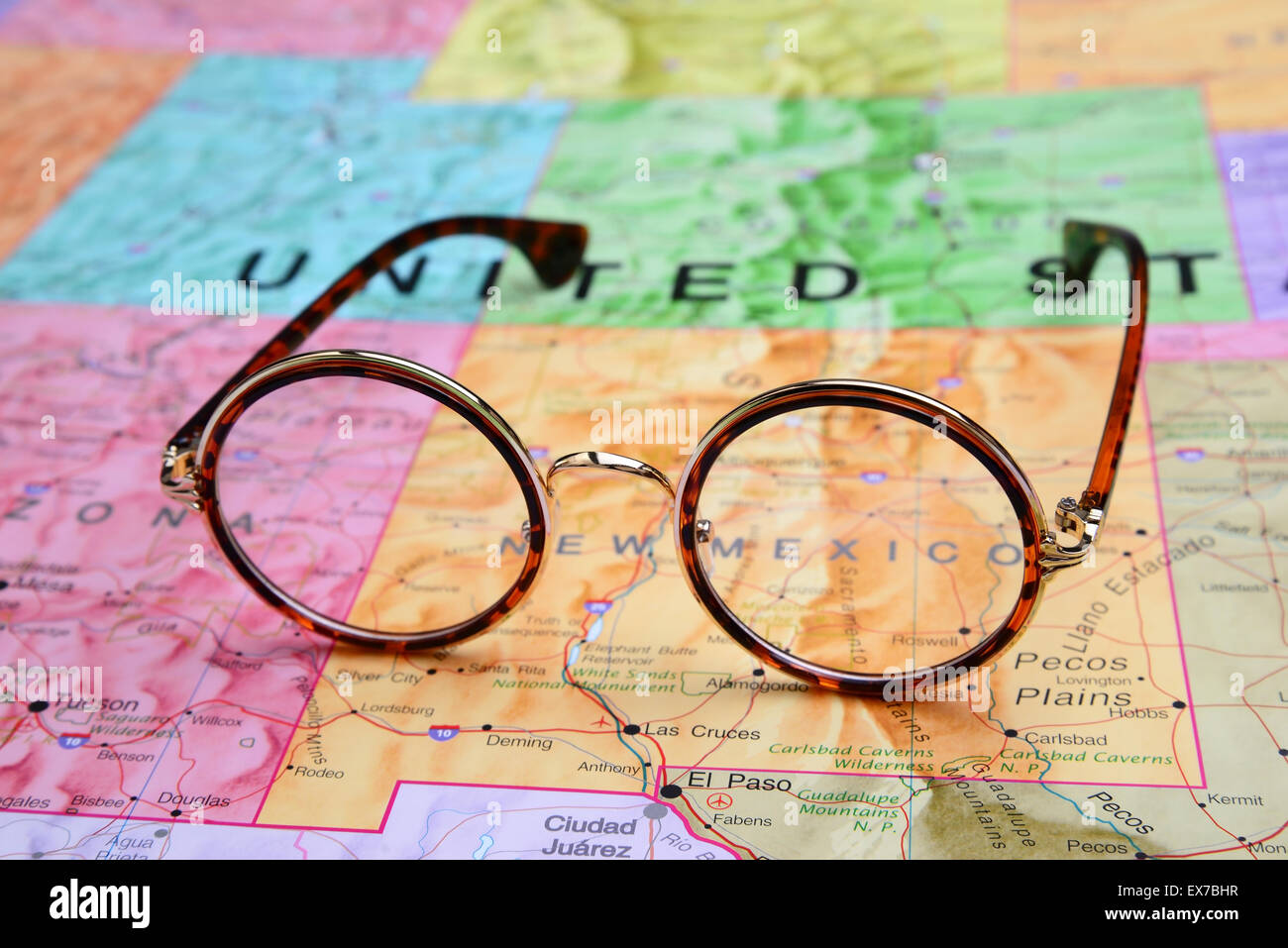 New mexico map in hi-res stock photography and images - Alamy