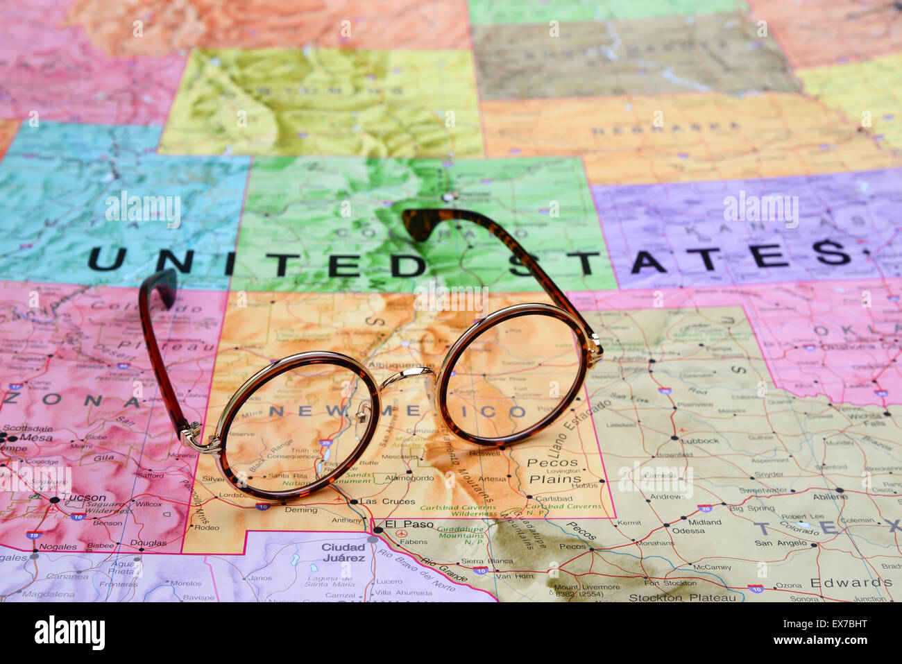 New mexico map in hi-res stock photography and images - Alamy