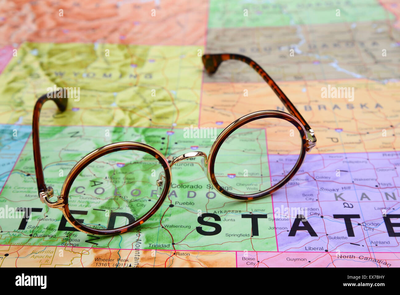 Political Map Of Colorado High Resolution Stock Photography and Images ...